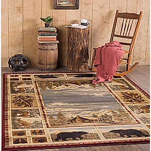 Universal Rugs Lakeside Retreat Area Rug, 9' x 12', Red