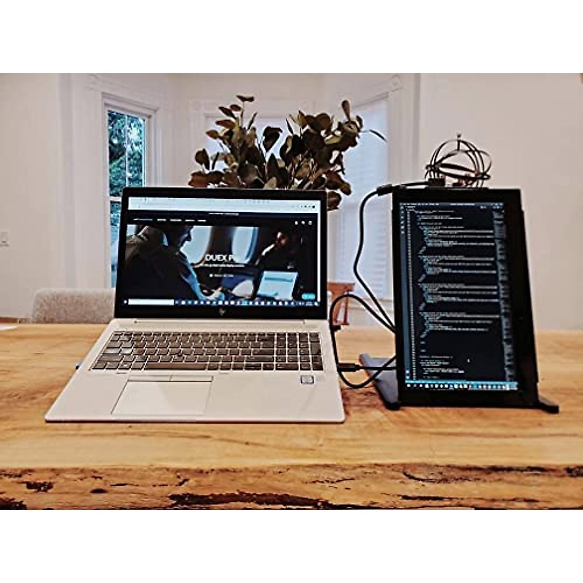 Portable Monitor for Laptops, New Mobile Pixels Duex Plus 13.3" Full HD IPS Dual Laptop Monitor, USB C/USB A Plug and Play Laptop Screen Extender,Windows/Mac/Android/Switch Compatible (Duex Plus)
