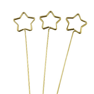 TAODAN Wire Card Holder 20PCS Metal Wire Floral Place Card Holders Five-Pointed Star Photo Memo Holder Pick Table Card Holder