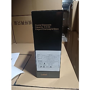 PARACITY Champagne Flutes, Champagne Glasses Set of 2, Elegant 8.5oz Glass Champagne Flutes, Gift for Birthday, Wedding, Christmas, Clear Sparkling Champagne Glasses for Women, Men