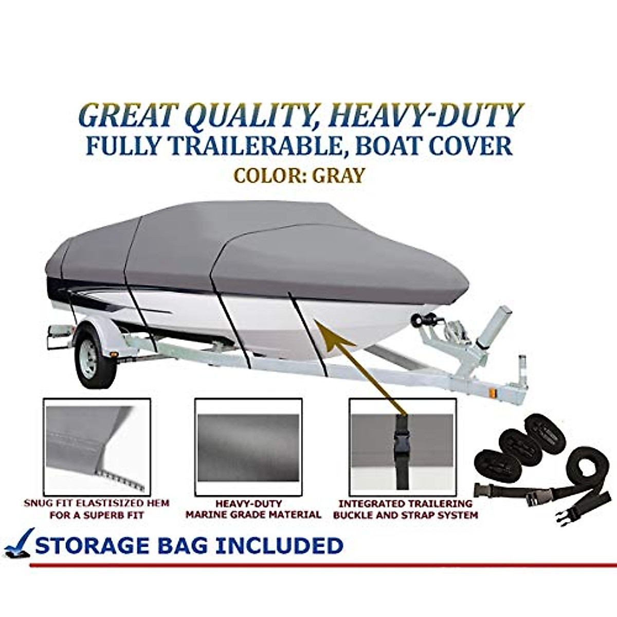 SBU Boat Cover Compatible for Regal 1900 BR/1900 FASTRAC BOWRIDER W/SWPF 2012 All Weather Protection