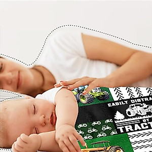 Tractor Blanket-Tractor Blanket for Boys, Girls Tractor Gift for Tractor Lovers-Cozy Soft Flannel Lightweight and Warm Used for Room Bed Camping 40"x50" for Kids Children