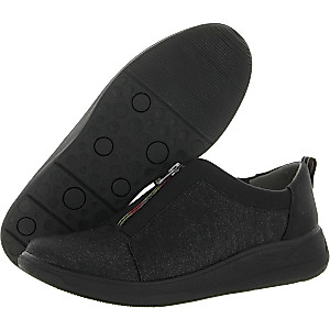 BZees Women's Take It Easy Sneaker, Black Shimmer, 7.5