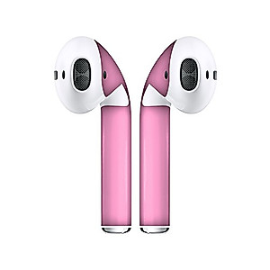 APSkins Silicone Case and Stylish Skins Compatible with Apple AirPod Accessories (Bubble Gum Pink Skin & Case)