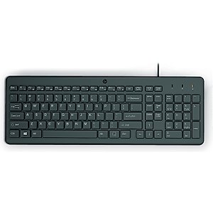 HP 150 Wired Keyboard with Numeric Keypad - Silent-Touch Chiclet Keyboard - Ergonomic, Comfortable - USB Plug-and-Connectivity, LED Indicators (664R5AA, Black)