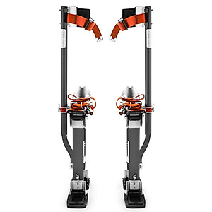 GypTool Pro 18" - 30" Magnesium Drywall Stilts - Gray