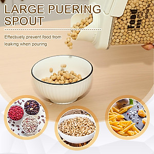 Blushtier 4 PCS Cereal Containers Storage 2.8L Airtight Large Dry Food Containers with Pouring Spout Cereal Storage Dispenser Measuring Cup for Flour and Baking Supplies, White
