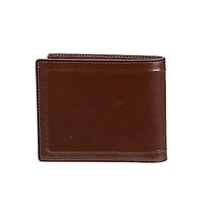 Cole Haan Men's RFID Slim Billfold Wallet, Tan Stitch, One Size
