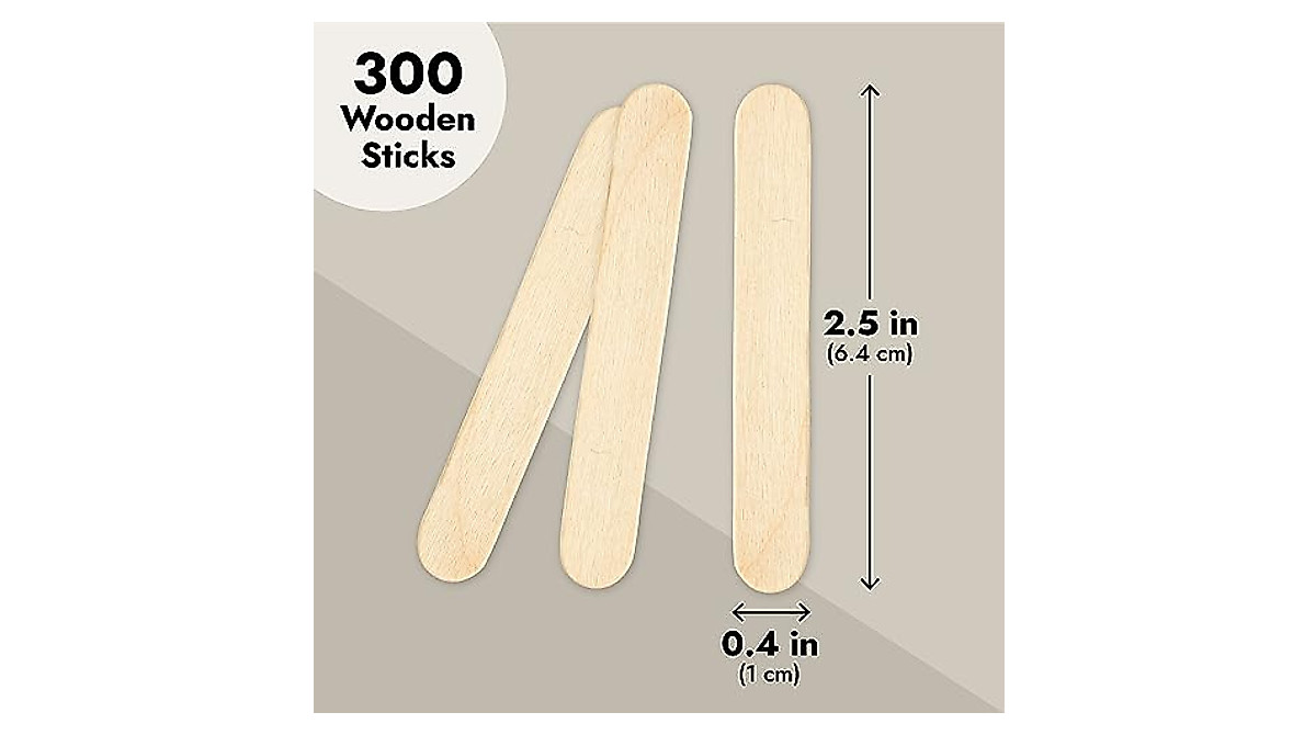 300 Small Wooden Craft Sticks for DIY Projects