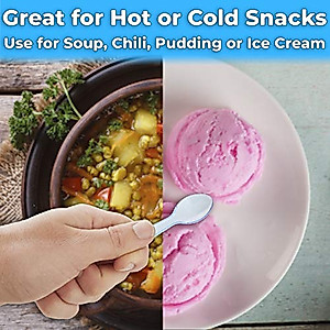 Extra Sturdy, BPA Free 500ct Plastic Tasting Spoons. Disposable Mini Tasters for Small Sampling or Individual Portions of Ice Cream, Sauces and Appetizers. Great for Food Trucks, Parties and Events.