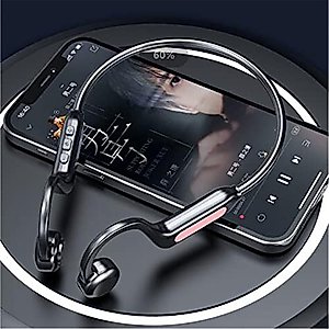 Onlyliua Wireless Bluetooth Headset, B𝚘ne Conduction Waterproof Headphones, LED Power Digital Display, Hi-fi Stereo Sound, Low Latency, Active Noise Reduction, for Sport Gaming