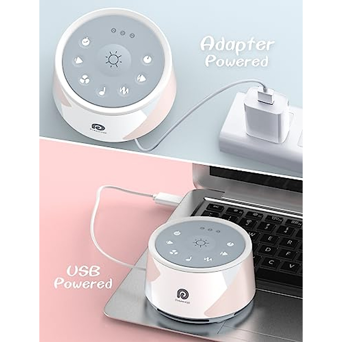 Dreamegg D1 Pro White Noise Sound Machine, 3-in-1 Baby Soother Sound Machine Separate Night Light, 29 HiFi Sounds, Noise Machine for Sleeping & Relaxation for Adults Baby Registry Gift (D1 Upgraded)