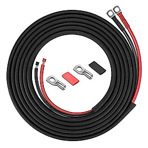 Geosiry 8 Gauge Battery Cable, 8 AWG Battery Cable Connect Battery and Charge Controller for RV Truck Motorcycle Marine Automotive Solar Panel (8AWG 16FT)