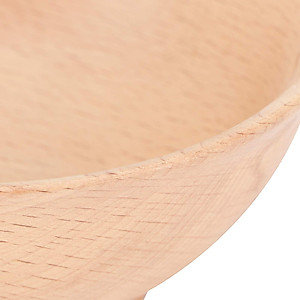 Qioniky Wooden Salad Bowl, Salad Bowls, Durable for Outdoor Camping Restaurant Kitchen(11.5 * 5.5 Beech Plum Blossom Reverse Bowl)