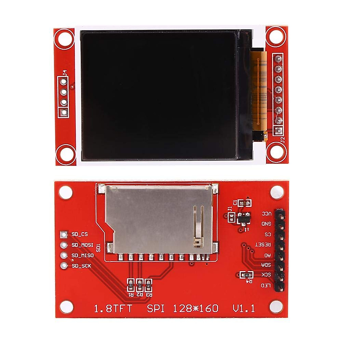 1.8" SPI LCD Display Module 3.3V 5.5V 128×160 SPI LCD Serial Port Display Module ST7735 51/AVR/STM32/ARM 8/16 bit