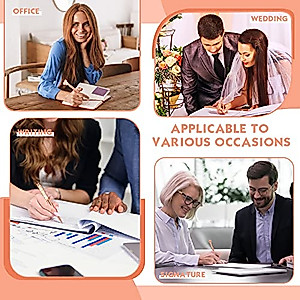 Estune 12 Pcs Diamond Pens Metal Liquid Sand Glitter Ballpoint Pen Set Girly Crystal Pen Women Ballpoint Pens Black Ink Ball Point Pen Gifts for Office School Wedding Party Desk Supplies (Rose Gold)