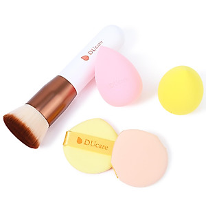 DUcare Foundation Brush Makeup Sponges Flat Top Kabuki Brush for Blending Liquid, Cream or Flawless Powder Cosmetics