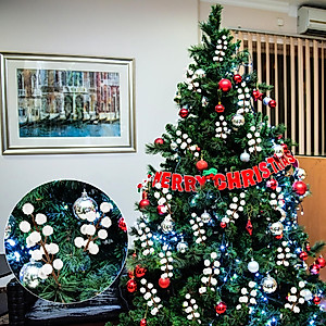 Sggvecsy 30 Pack Snow Frosted Artificial White Berry Stems 8.9inch Snowy Christmas Red Spray Picks Holly Berry Branches for Christmas Tree Decoration DIY Crafts Xmas Ornaments Home Decor (White)