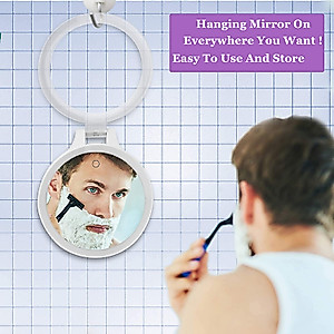 Flymiro Lighted Makeup Vanity Mirror with 10X 1X Double Sided Magnification Mirror, 3 Color Lighting, Rechargeable Tabletop Desk LED Foldable Travel Cosmetic Mirror with Lights