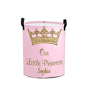 Our Little Princess Laundry Basket Hamper Large Storage Bin with Handles for Gift Baskets, Bedroom, Clothes