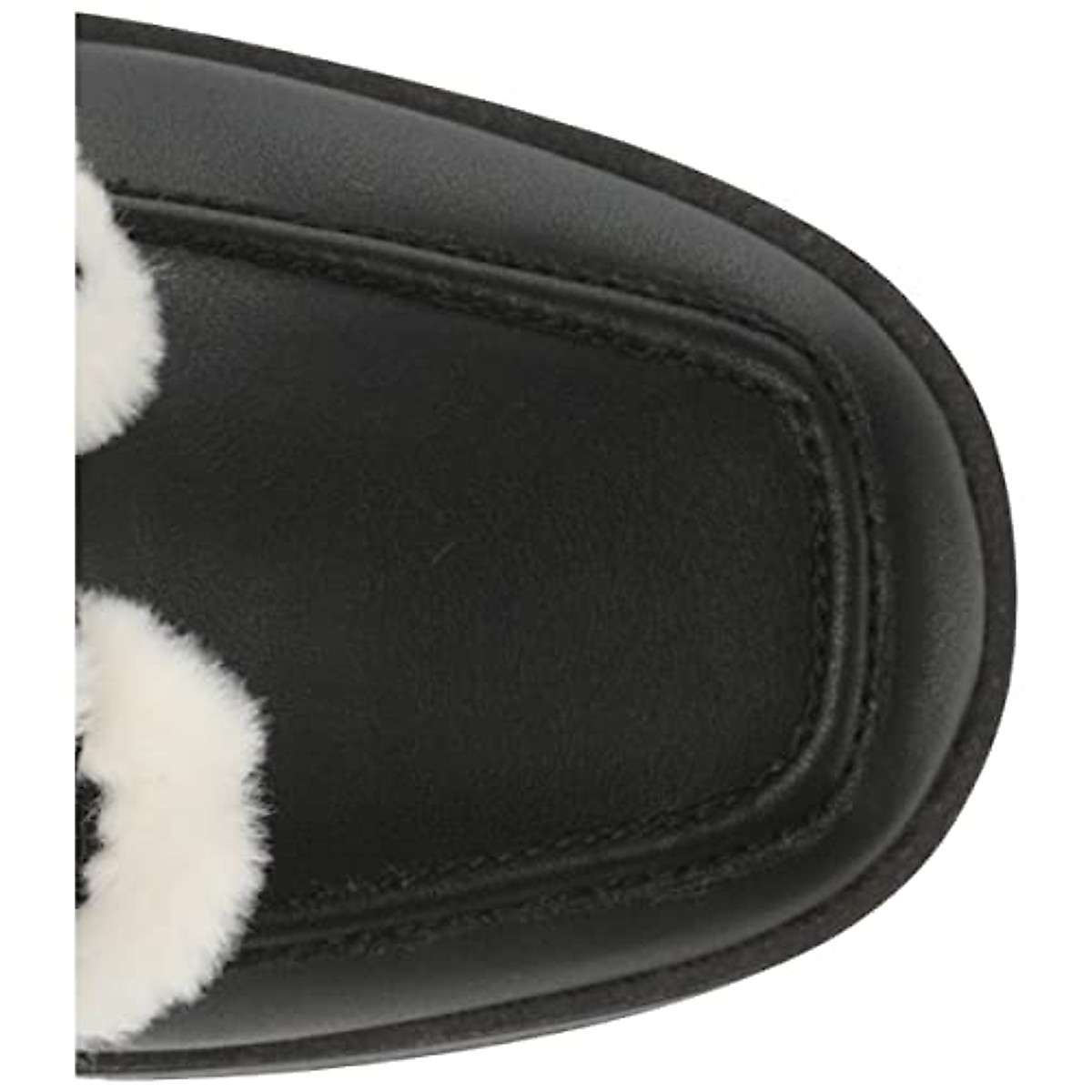 Karl Lagerfeld Paris Women's Dottie Fur Lace Up Boot Ankle, Black/Natural, 9