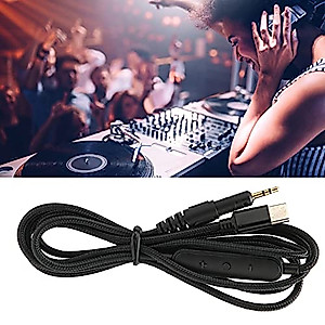 USB C Audio Cable with Volume Control and Microphone for Audio technicaATH-M40x/ATH-M50x/ATH-M60x/ATH-M70x Headset, Earphone Replacement Audio Cable