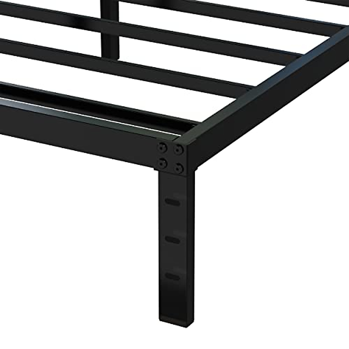 Maenizi 12 Inch Bed Frame Queen Size No Box Spring Needed, Heavy Duty Queen Platform Metal Bed Frame Support Up to 3000 lbs, Easy Assembly, Noise Free, Black