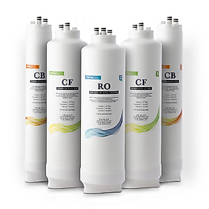 iSpring F5-RO500 1 to 2 Years Filter Replacement Pack for RO500 Tankless Reverse Osmosis Water Filtration System
