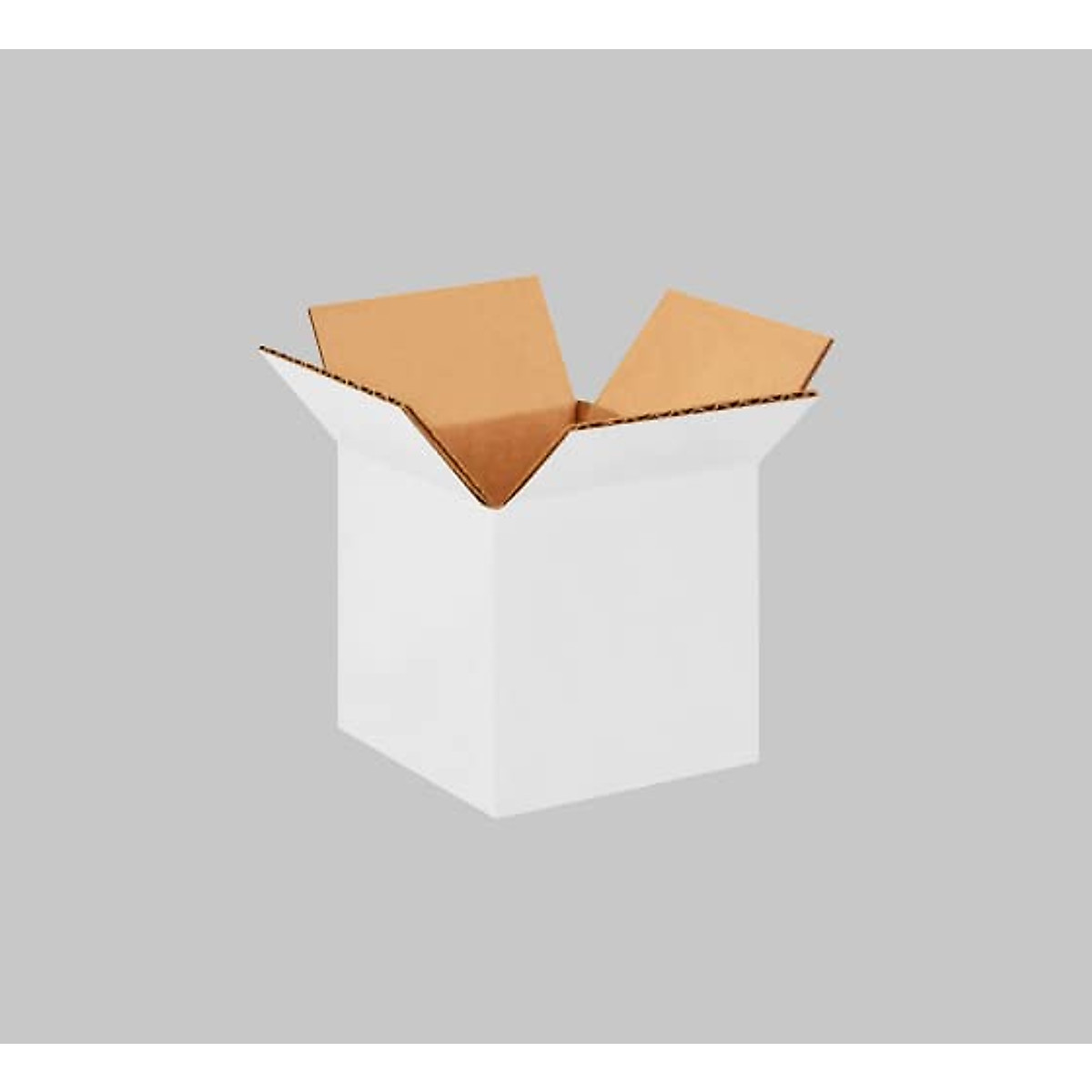 BannerBuzz Shipping Corrugated Box, 100% Recyclable, Made of Single Wall C Flute Corrugated Fiberboard in Semi-gloss White Kraft Paper with ECT 25# (12" x 10" x 8", Pack of 100)