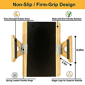 WARENOON X-Large Bamboo Couch Tray Table ,Armrest Table With Cup Holder, ,Phone Holder,Portable Table Sofa Armrest Clip Tray For Coffee,Drink Snacks, Remote Controllers, Food Trays for Eating On Couch