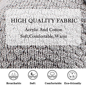 XIAOHAWANG Baby Hat Cute Bear Toddler Earflap Beanie Warm for Fall Winter (A-Set Grey+White+Navy, S(0-6 Months))