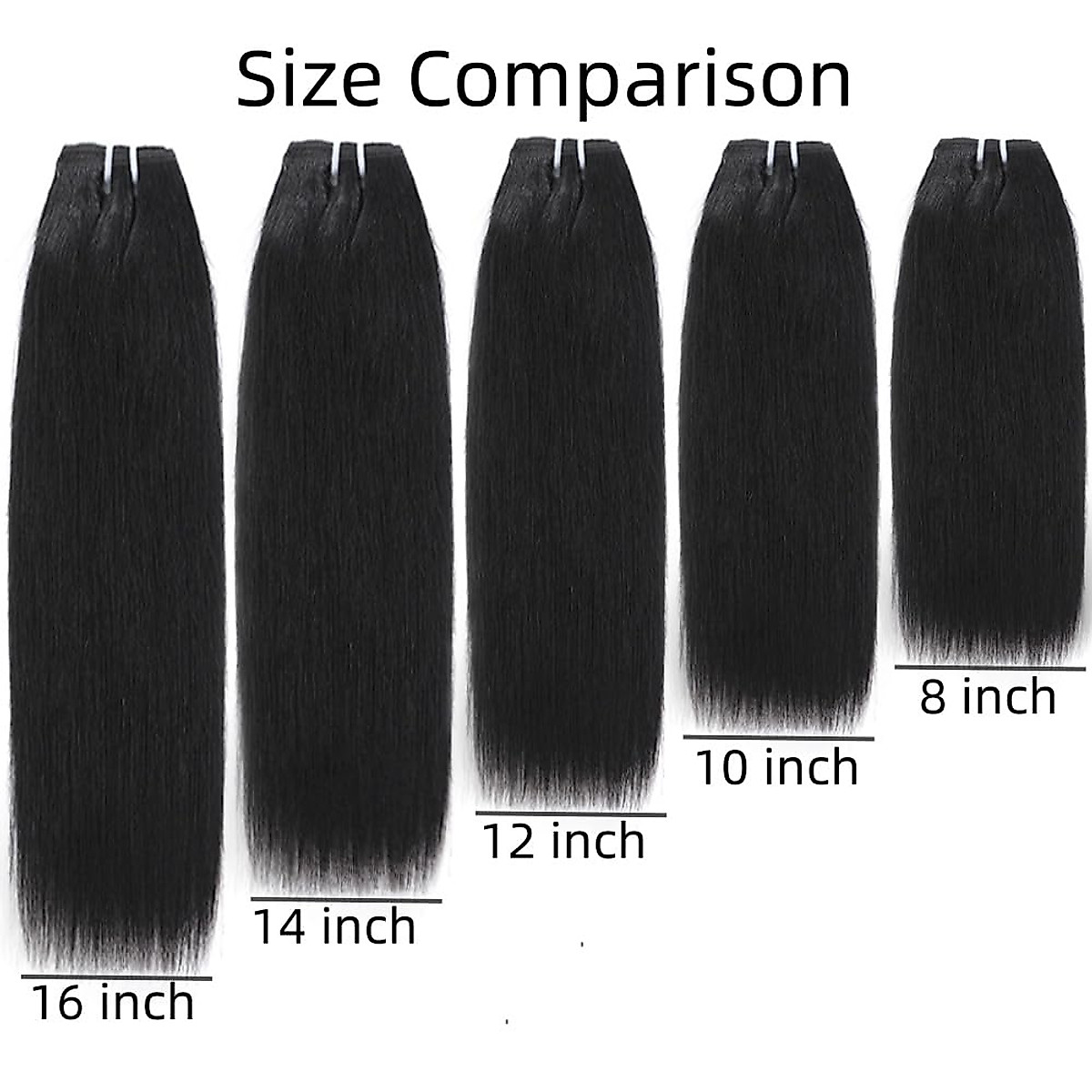 8 inch short hair bundles 10A Brazilian Straight Virgin Hair 4 Bundles Straight Hair 100% Unprocessed Straight Human Hair Bundles 50g/Pcs Natural color (8"8"8"8")