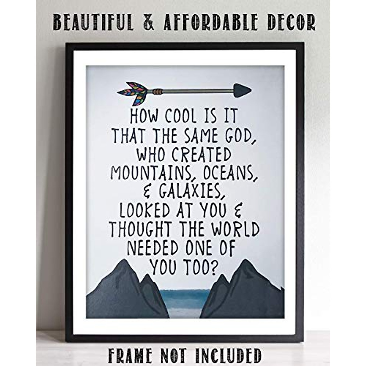 "Same God of Creation- Thought We Needed You"- 8 x 10"- Spiritual Wall Decor- Modern Typographic Print- Ready to Frame. Home Décor- Office Décor- Christian Gifts. Inspiring Reminder- You Are Special!