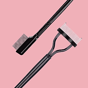 2Pcs Eyelash Separator, Eyelash Comb Lash Brush Separator, Lash Comb Eyelashes Curler Makeup Mascara Applicator, Eye Makeup Brush Tools, Metal Teeth Eyelashes Grooming Tool
