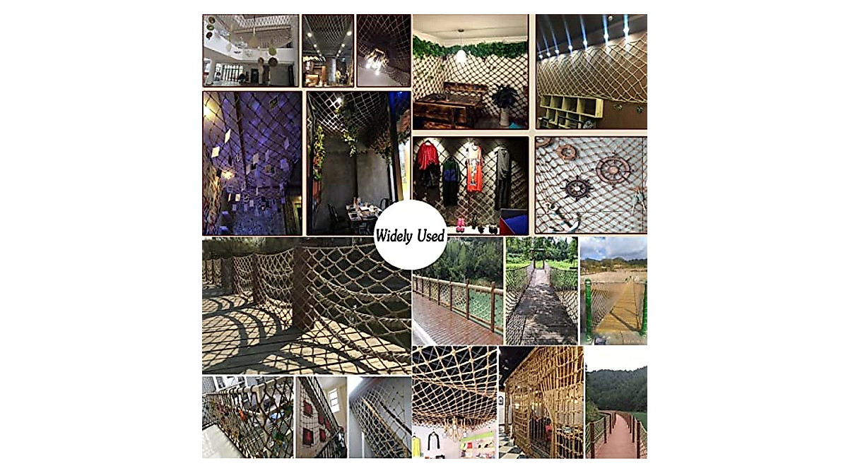 KACQIHTU Hemp Rope Net Child Safety Net Rope Fence Stairs Balcony ...