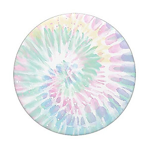 Rainbow Tie Dye in Blue Pink Green Yellow Orange AEHP530 PopSockets PopGrip: Swappable Grip for Phones & Tablets