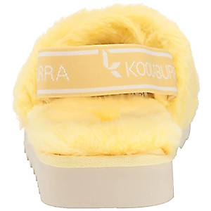 Koolaburra by UGG Unisex-Child K FUZZ'N Sandal, Pale Banana, 2 Little Kid