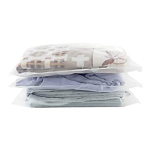 Calntshui Travel Waterproof Pouch Frosted Resealable Bag Plastic Zip-Lock Seal Clothes Bags for Clothes Garment School Trip