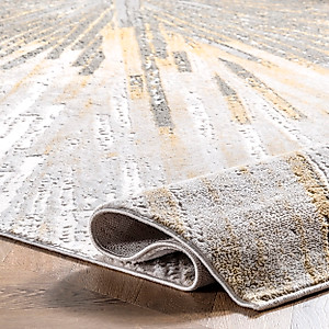 nuLOOM Amaya Abstract Area Rug, 8x10, Gold