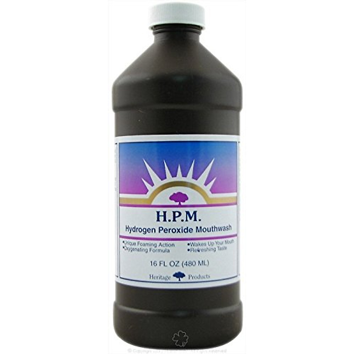 Heritage Products Hydrogen Peroxide Mouthwash, 16-Ounces (Pack of 4)