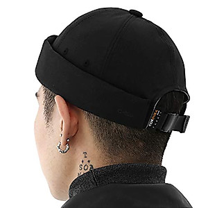 UNDERCONTROL Brimless Trawler Durable Cordura Leon Hat Outdoor Waterproof No Visor Docker Skull Cap Unisex (Black)