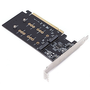 Nvme Pcie Card, Pcie Nvme Adapter NVME Two‑Plate Design 3.0 X16 Great Workmanship Environmentally Durable for Computer for Desktop for Replacement for PC