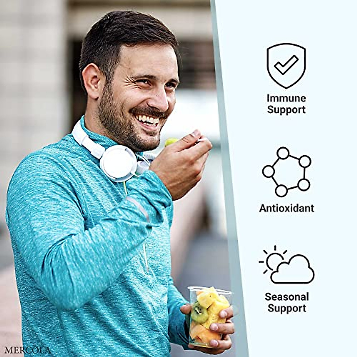 Dr. Mercola Vitamin C-PAK with Quercetin, 500 mg Vitamin C Plus Quercetin, Zinc and Vitamin D3 Drink Mix, 30 Servings (30 Packets), Non GMO, Gluten Free, Soy Free