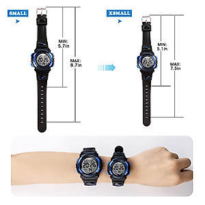 Kids Watch,Boys Watch for 3-15 Year Old Boys,Digital Sport Outdoor Multifunctional Chronograph LED 50 M Waterproof Alarm Calendar Analog Watch for Children with Silicone Band,Kids Gift