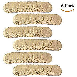 6 Pcs Glitter Champagne Gold Paper Circle Dots Garland (52 Feet) Party Hanging Bunting Birthday Party Decorations Engagement Party Bridal Shower Wedding Baby Shower Christmas Supplies Photo Backdrop