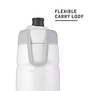 BlenderBottle Hydration Halex Squeeze Water Bottle with Straw, 32-Ounce, Black