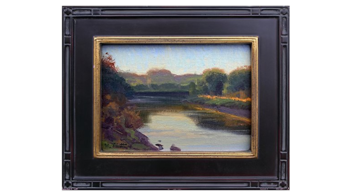 Eve on the River - Vibrant Landscape Art by Michael Albrechtsen