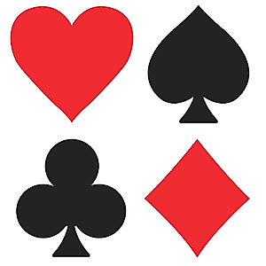 40 Pcs Casino Cutouts Las Vegas Casino Party Decorations Poker Silhouette for Casino Poker Theme Birthday Party Supplies School Bulletin Board Craft Home Wall Decor