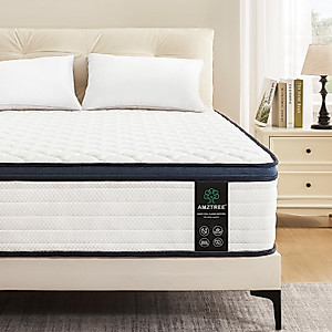 Amztree Full Size Mattress 12 Inch Full Mattress - Memory Foam & Pocket Coils Springs, Pressure Relief, Medium Firm Comfort, Motion Isolation, Ideal for All Sleep Positions, CertiPUR-US Certified