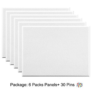VANCORE 6 Pack Acoustic Panels 16"x 12"x 0.4" Sound Proof Padding, Sound Blocking Absorbing Padding for Wall Ceiling Acoustic Treatment for Home Office Decoration, White